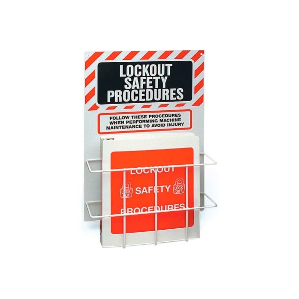 Brady 99289 Lockout Procedure Station With Binder, Polystyrene, 14"W x ...