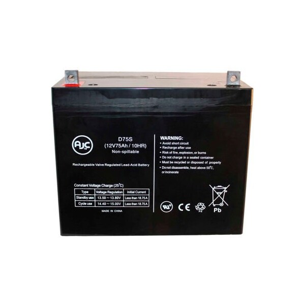 Battery Clerk AJC Power-Sonic PS-12550, PS12550 12V 55Ah Emergency ...