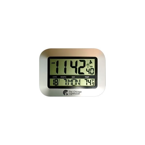 Chicago Lighthouse Chicago Lighthouse 9.75" Digital Atomic Clock with ...