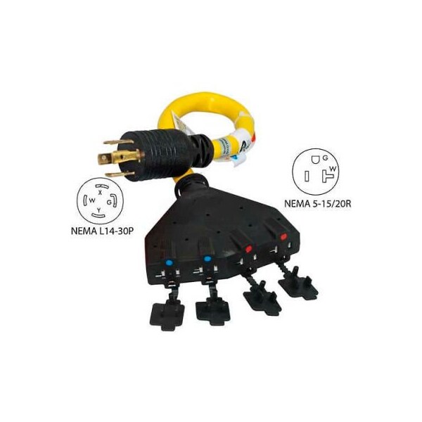 Conntek Conntek 20611-018, 1.5', 30A, Generator Power Cord with NEMA ...