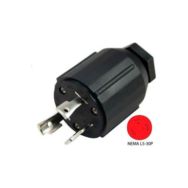 Conntek Conntek, 30-Amp Locking Assembly Plug with NEMA L5-30P Male End ...