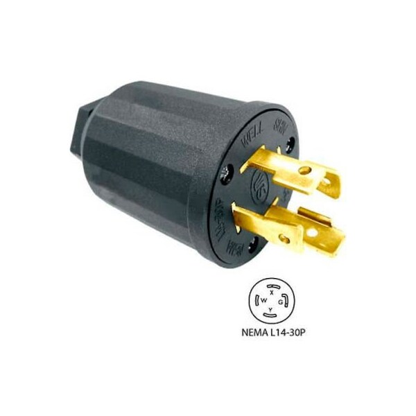 Conntek Conntek 60319, 30-Amp Locking Assembly Plug with NEMA L14-30P ...