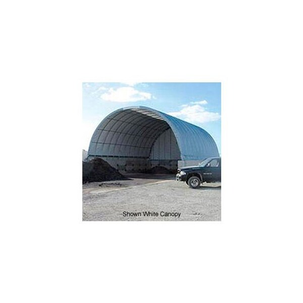 Clearspan Econoline Storage Building 26'W x 12'H x 20'L Green Pony Wall ...