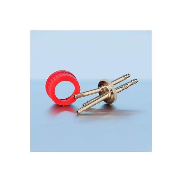 Cp Lab Safety. Duran 3-Port Cap, GL45 Red PBT Screw Cap, Stainless ...