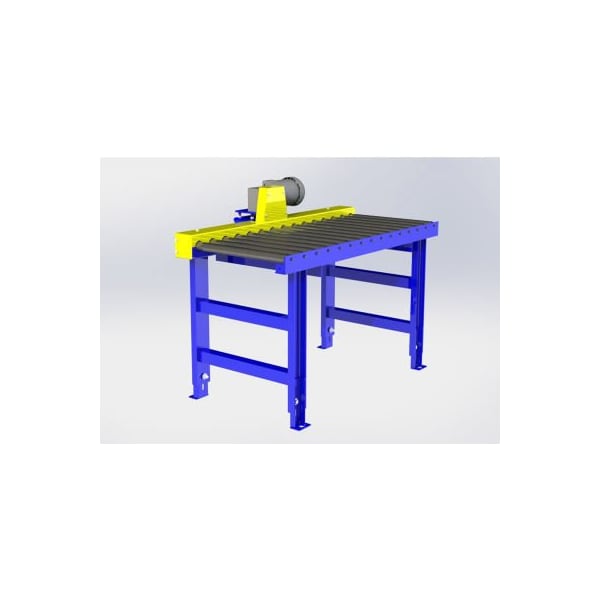 Omni Metalcraft Chain Driven Live Roller Conveyor, 1.9" Dia. Rollers, 1 ...