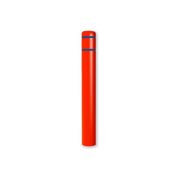 Post Guard Bollard Cover 8-7/8 Dia. x 72 H, Red/Blue Tape 3519BL | Zoro
