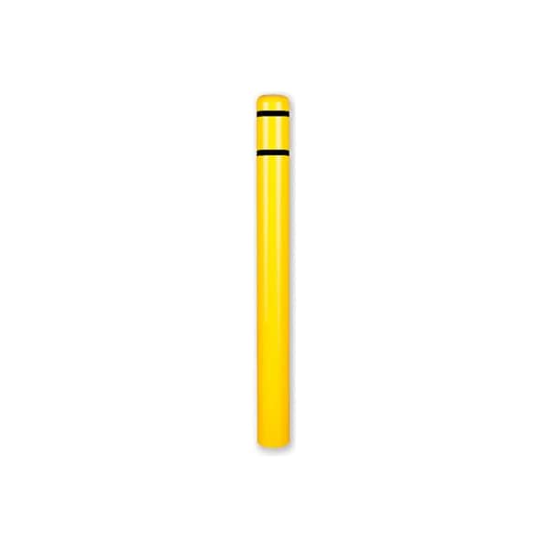 Post Guard Bollard Cover 4.5"Dia. x 52" H, Yellow/Black Tape CL1385BK ...