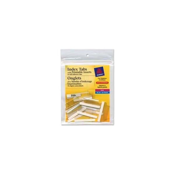 Avery Avery Self-Adhesive Index Tabs with Printable Inserts, 1-1/2 ...