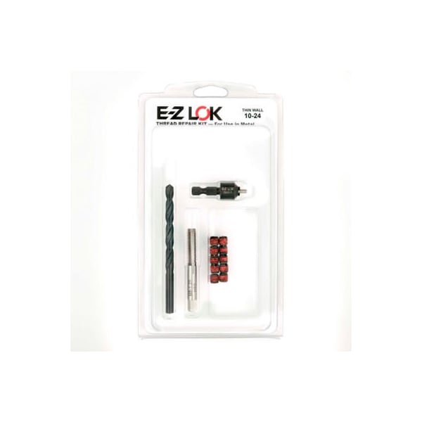 E-Z Lok Thread Repair Kit, Self Locking Thread Inserts, #10-24x5/16"-18 ...