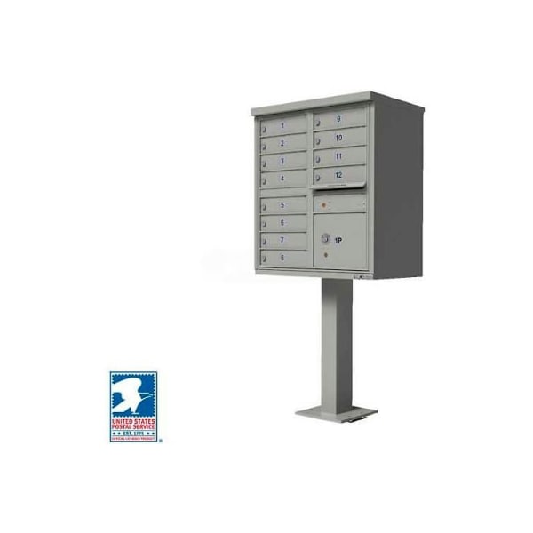 Florence Mfg Co Vital Cluster Box Unit, 12 Mailboxes, 1 Parcel Locker ...