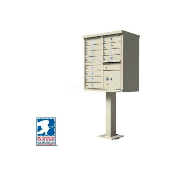 Florence Mfg Co Vital Cluster Box Unit, 12 Mailboxes, 1 Parcel Locker ...