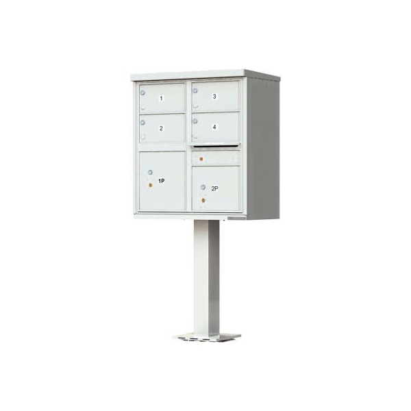 Florence Mfg Co Vital Cluster Box Unit, 4 Mailboxes & 2 Parcel Lockers ...