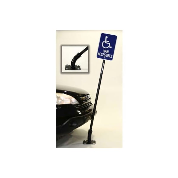 Flexpost Standard Unit, 6'H Black Post, Concrete, STD-C-6BP STD-C-6BP ...