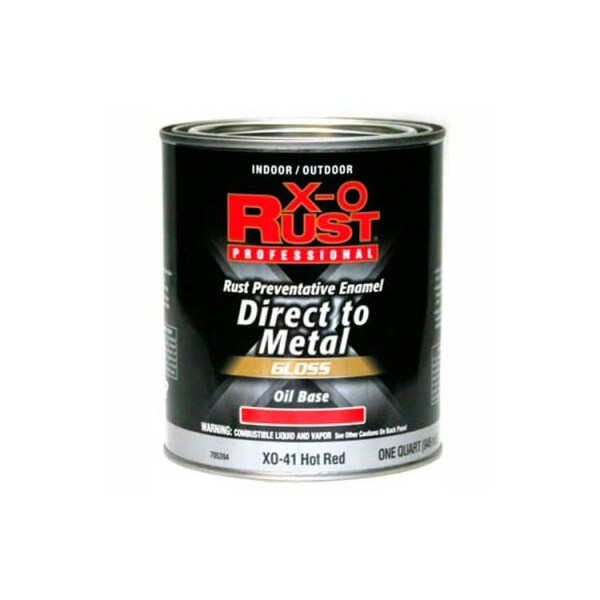 General Paint X-O Rust Oil Base DTM Enamel, Gloss Finish, Hot Red ...