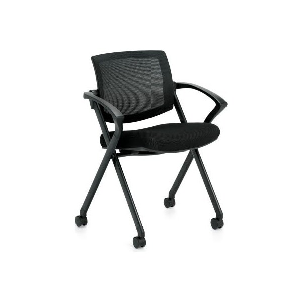 Gec Offices To Go Mesh Back Flip Seat Nesting Chair - Black OTG11340B ...