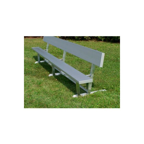 Gt Grandstands By Ultraplay 6' Aluminum Team Bench w/ Back BE-DG00600P ...