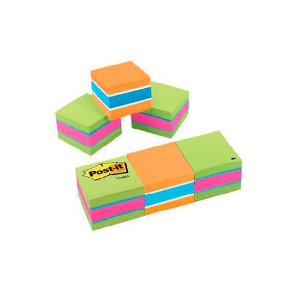 3M Post-it Notes Mini Cubes, 2 x 2 Size, 400 Sheets/Pad, 3 Cubes/Pack ...