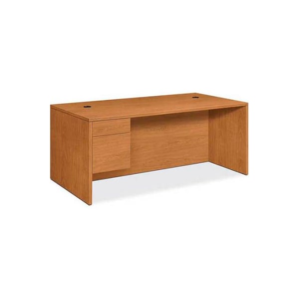 Hon HON Wood Desk - Single Left Pedestal - 72" - Harvest - 10500 Series ...