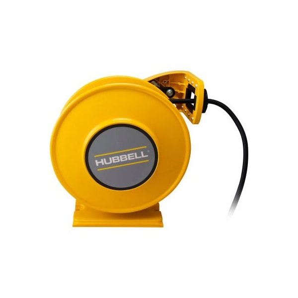 Hubbell-Gleason Cord Reel, Spring Retracted, 12 AWG, 35 ft Length, 1 ...