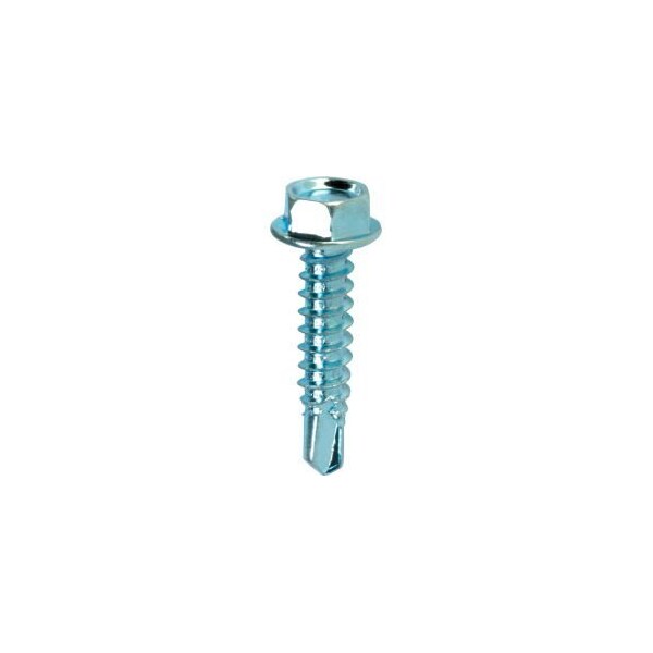Itw Self-Drilling Screw, #8 x 1/2 in, Zinc Plated Steel Hex Head Hex ...