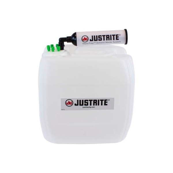Justrite VaporTrap UN/DOT Carboy W/ Filter Kit, HDPE, 13.5-Liter, 6 ...