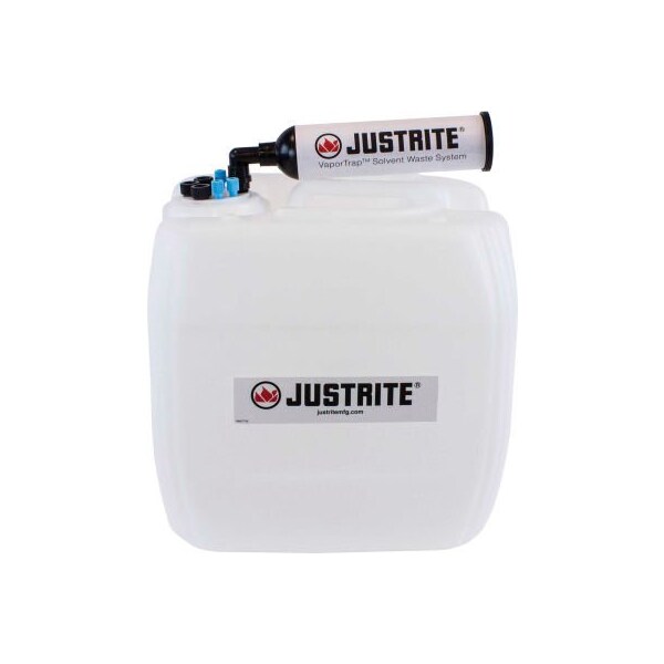 Justrite 12842 VaporTrap UN/DOT Carboy With Filter Kit, HDPE, 13.5 ...
