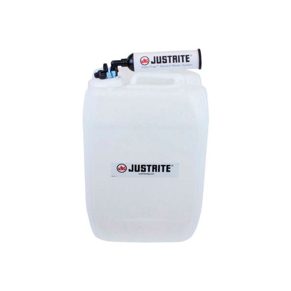 Justrite VaporTrap UN/DOT Carboy W/ Filter Kit, HDPE, 20-Liter, 8 Ports ...