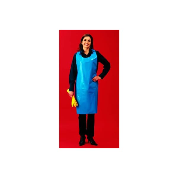 Keystone Safety 1 Mil Polyethylene Apron, Blue, 28" x 46", 100/Bag, 10 ...