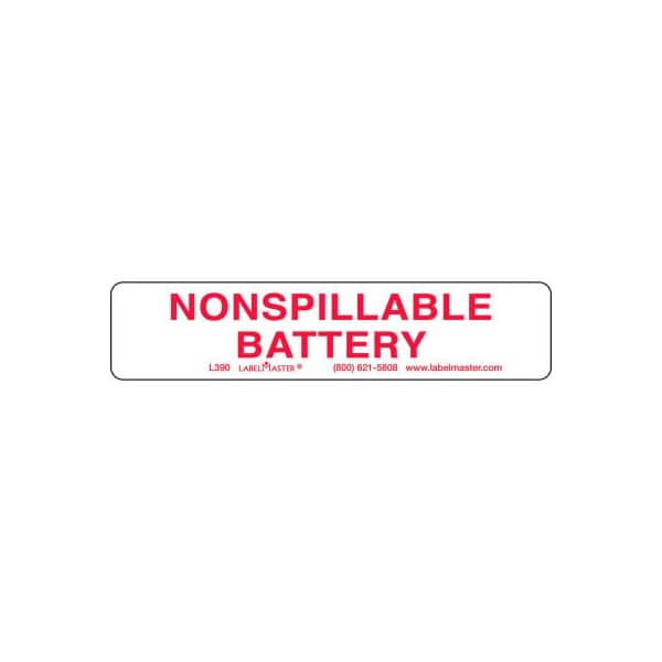 American Labelmark Co LabelMaster L390 Nonspillable Battery Label 4.5 ...