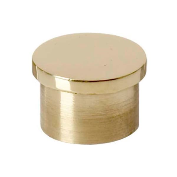 Lavi Industries , End Cap, Flush, for 1" Tubing, Polished Brass 00-600/ ...
