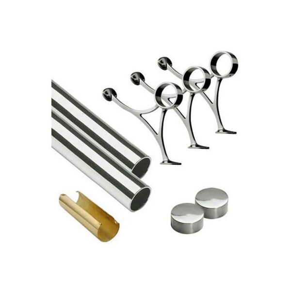 Lavi Industries , 7' Foot Rail Kit, 2" Tube, Polished Stainless Steel ...