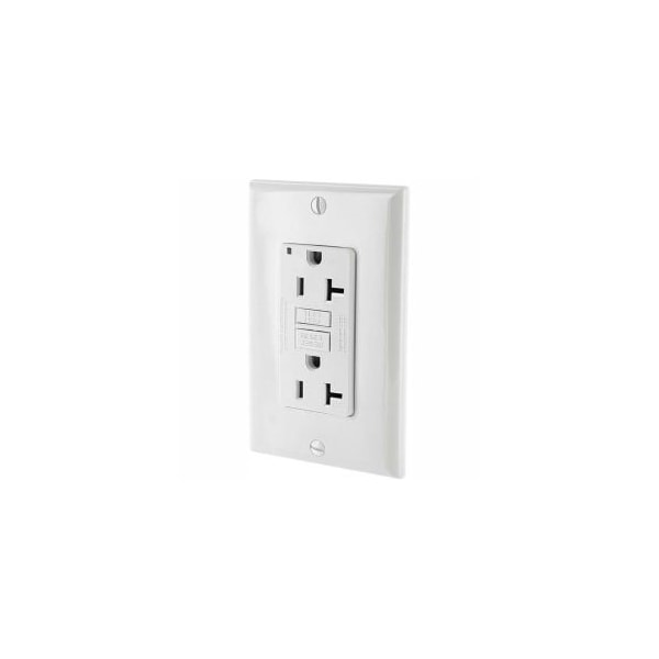 Leviton Leviton GFNT2-W 20A SmartlockPro Self-Test GFCI Duplex Recpt ...