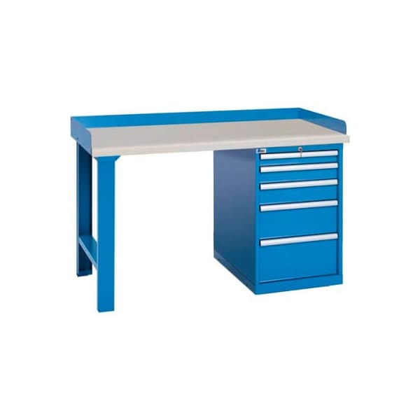Lista International Industrial Workbench w/Leg, 5 Drawer Cabinet ...