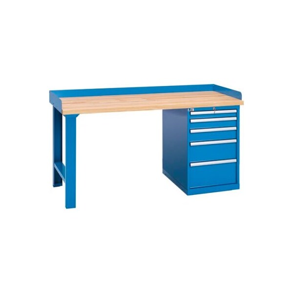 Lista International Industrial Workbench w/Leg, 5 Drawer Cabinet ...