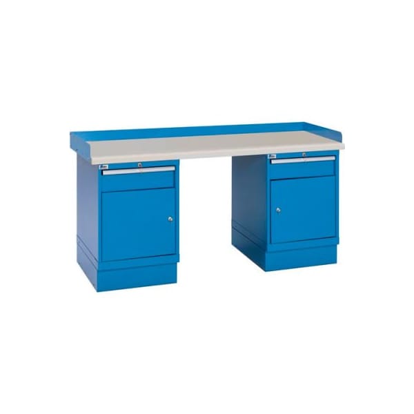 Lista International Industrial Workbench w/1 Drawer w/Shelf Cabinets ...