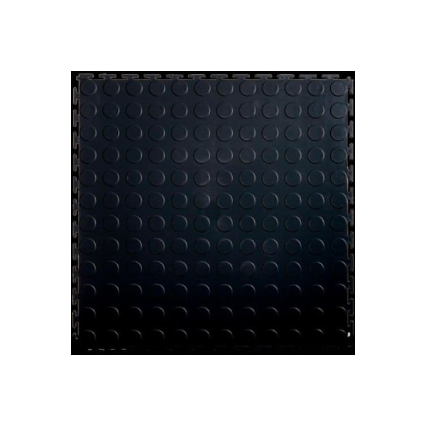 Lock-Tile PVC Floor Tiles, LK001, 19.5x19.5", Coin, Black LK001 | Zoro