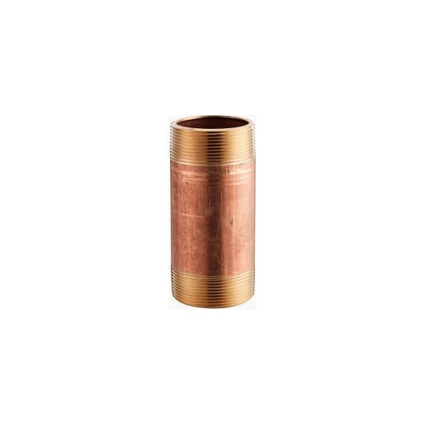 Merit Brass 2 In. X 4 In. Lead Free Seamless Red Brass Pipe Nipple ...