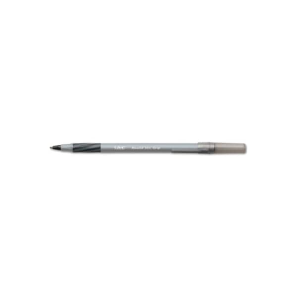 Bic Bic Ultra Round Stic Grip Ballpoint Stick Pen, Medium, Black Ink ...