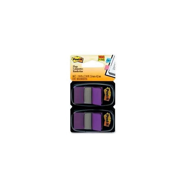 3M Post-it Flags, 1" Wide, Purple, 50 Flags/Dispenser, 2 Dispensers ...