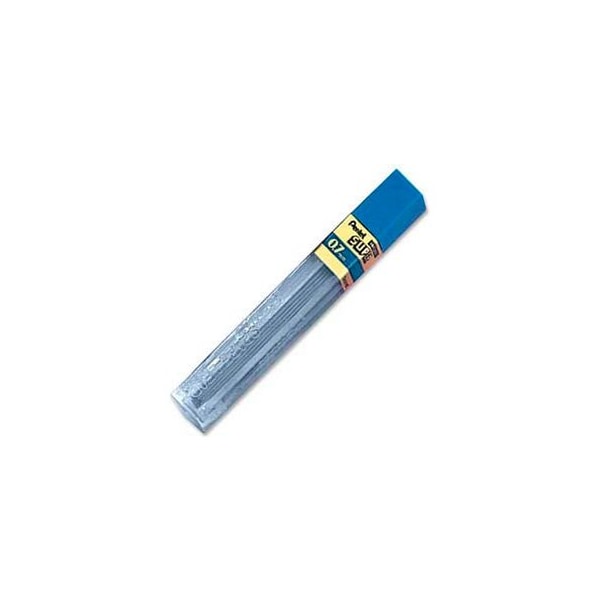 Pentel Super Hi-Polymer Lead Refill, 2H Leads, 0.7mm, Black, 12/Tube ...