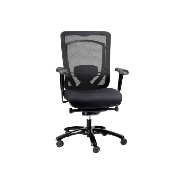 Raynor Marketing Eurotech Monterey Mid Back Chair - Black Fabric / Mesh ...