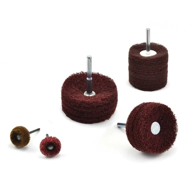 Superior Abrasives Satin Disc Wheel 1/8" Mandrel 1-1/2" Aluminum Oxide ...