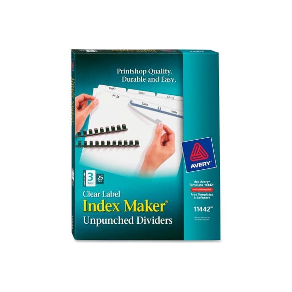 Avery Dennison Avery Index Maker Clear Label Divider, Easy Apply, 8.5 ...