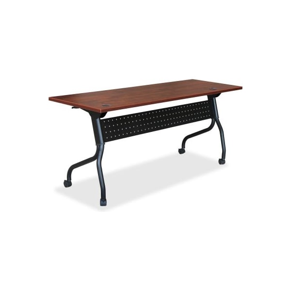 Lorell Lorell Mobile 72" Flip Top Training Table - Cherry/Black ...