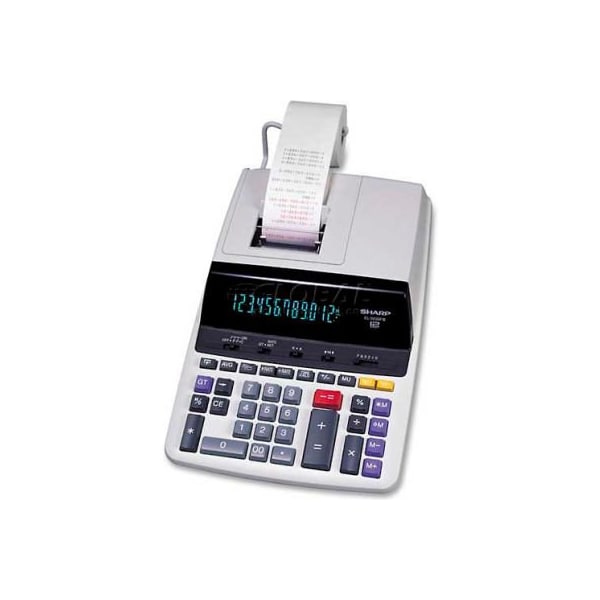 Sharp 12-Digit Calculator, EL2630PIII, 2 Color Printing, 8-1/4" X 11-1/ ...