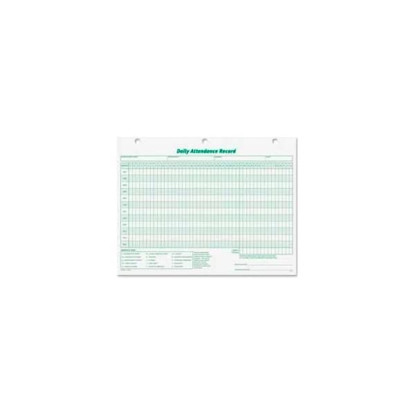 Tops Business Forms Tops Daily Attendance Record Forms, 11" x 8-1/2 ...