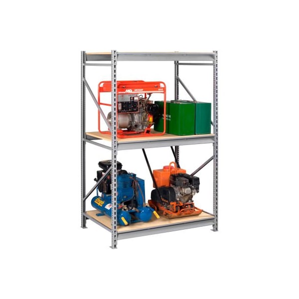 Tennsco Tennsco Bulk Storage Rack - 48"W x 48"D x 120"H - Starter - 3 ...