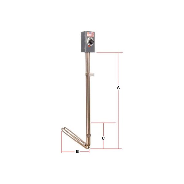 Tempco Tempco Immersion Tank Heater, 4000W 240V 304 Stainless Steel ...