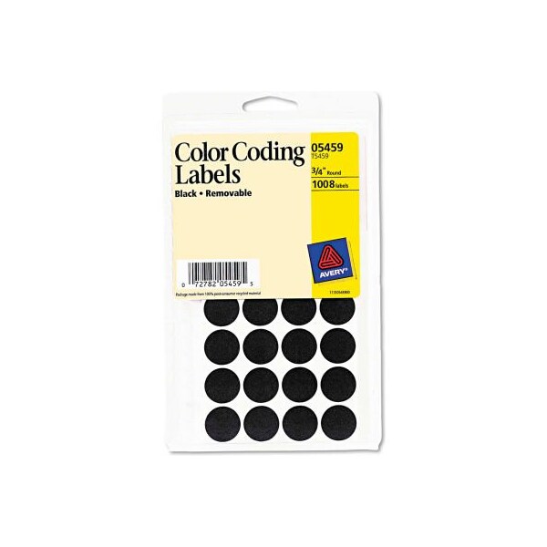 Avery Avery Removable Self-Adhesive Color-Coding Labels, 3/4" Dia ...