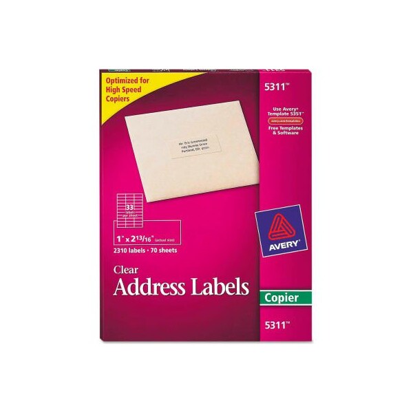 Avery Avery Self-Adhesive Mailing Labels for Copiers, 1 x 2-13/16 ...
